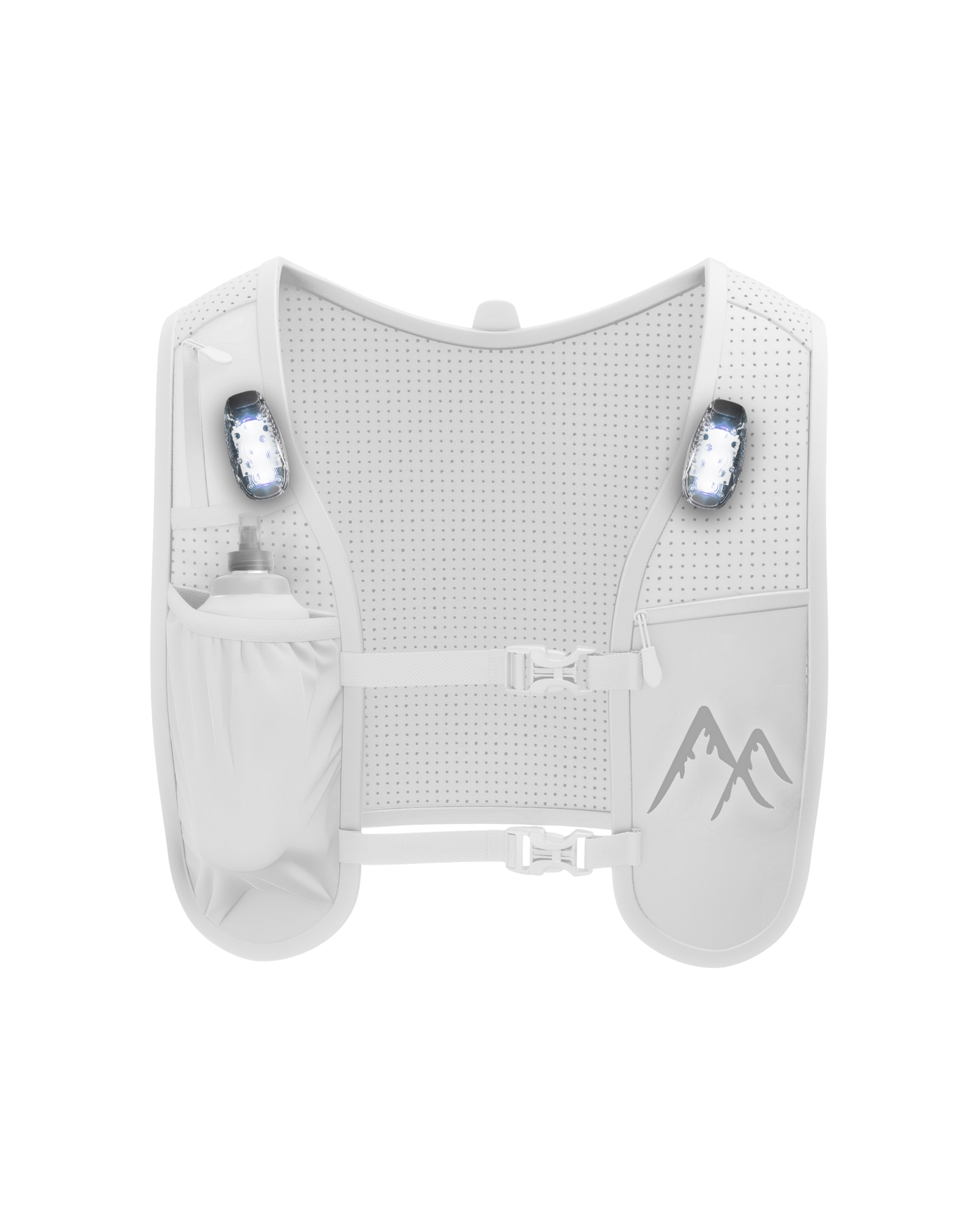 White Running Vest | ArcticFit® LED Reflective Hydration Vest